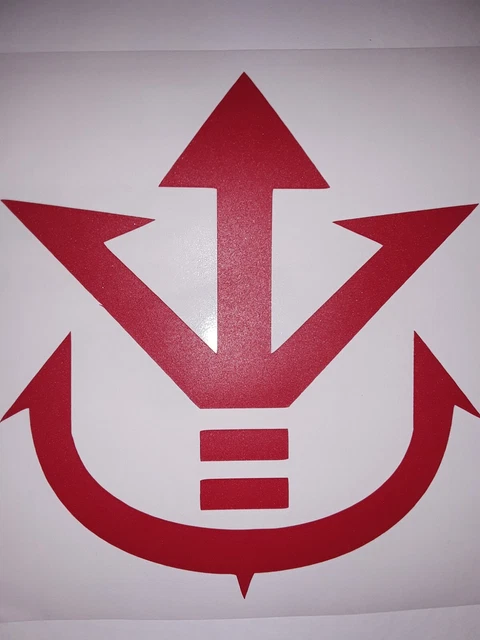 SAIYAN SYMBOL RED Dragon Ball Z Vegeta Sticker Vinyl Decal Car Window ...