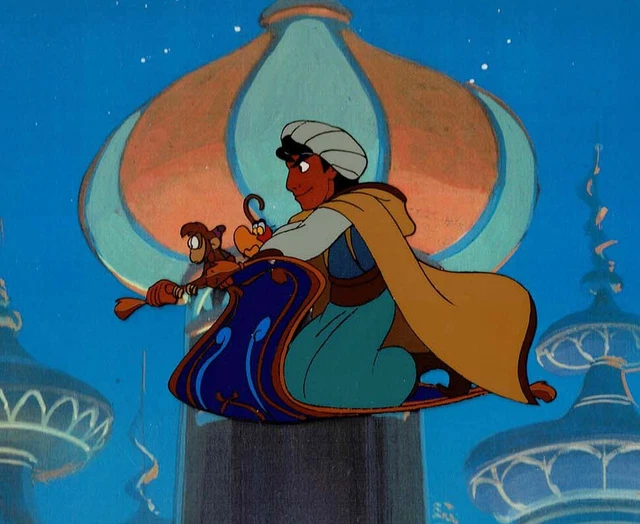 WALT DISNEY ALADDIN Animated Series Television Production Animation Cel ...