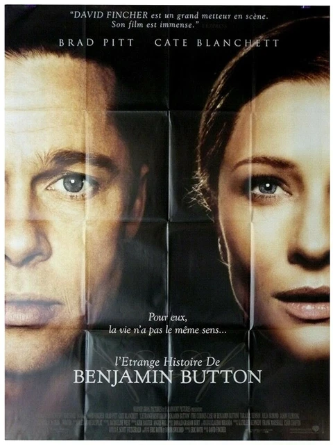 AFFICHE PLIÉE 120X160CM L ETRANGE HISTOIRE DE BENJAMIN BUTTON - Brad Pitt NEUVE EUR 14,90 ...