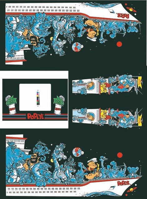 KIT COMPLETO DECALS Cabinet Flipper Pinball Popeye Bally EUR 120,00 ...