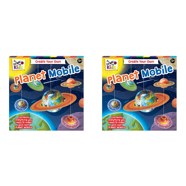 2X CRAFT FOR Kids Create Your Own Planet Mobile DIY Children Art ...