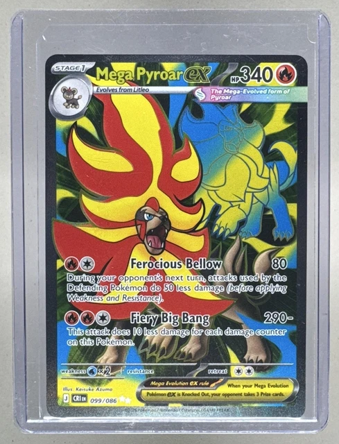 MEGA PYROAR EX 2026 Pokemon Evolution Chaos Rising #099/086 Ultra Rare ...