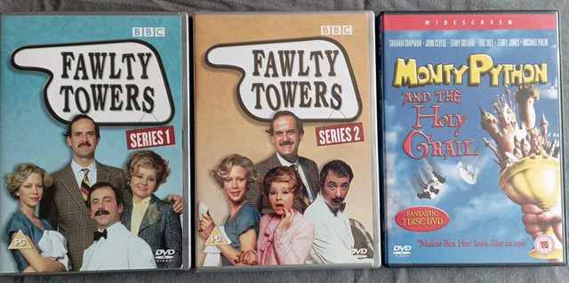 FAWLTY TOWERS SERIES 1 And 2 Plus Monty Python Holy Grail DVD , Ideal ...