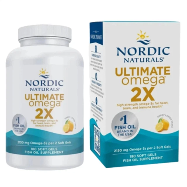 NORDIC NATURALS ULTIMATE Omega 2X Softgels, 2150 Mg, Fish Oil, 180 Ct £ ...