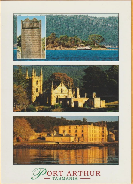 PORT ARTHUR TASMANIA 4 Scenes Incl Isle Of The Dead Nucolorvue Postcard ...