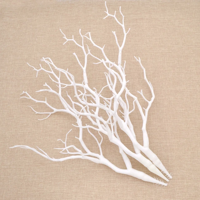 ARTIFICIAL PLASTIC DRY Tree Branch DIY Floristry White Wedding Home ...