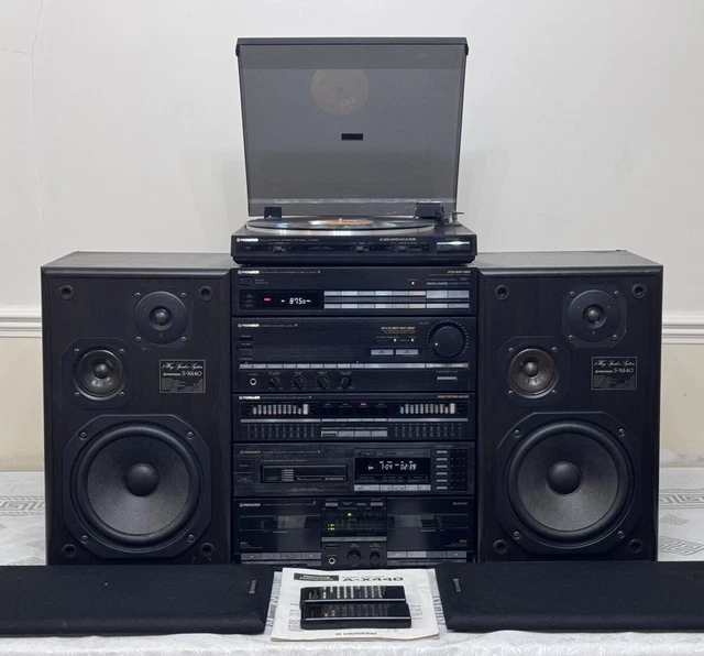 PIONEER A-X440 HIGH end hifi stack system separate + Speakers + Remote ...