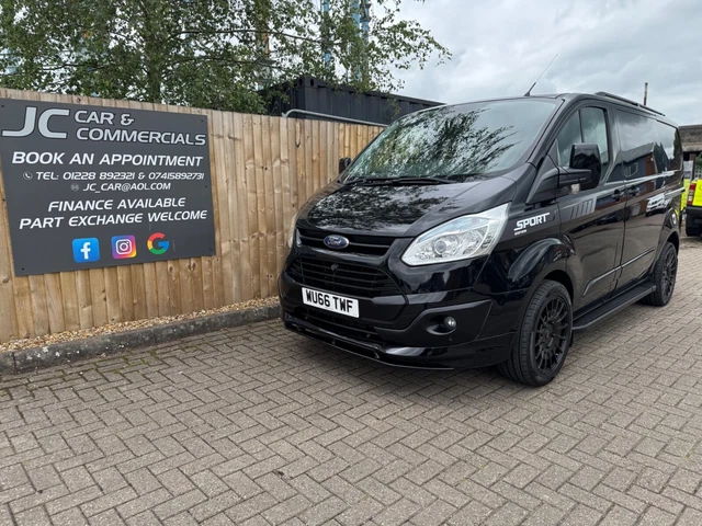 FORD TRANSIT CUSTOM Limited Crew Van Sport Edition **No Vat**Chain 2.2 ...