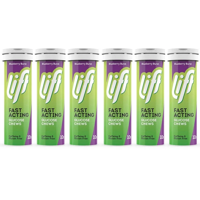 GLUCO TABS BURST Fast-Acting Glucose Chewable 10 Tablets - Pack of 6 £ ...