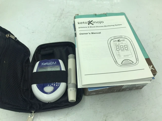 KETO-MOJO BLUETOOTH GLUCOSE & Ketone Monitoring System GKI Meter Only ...