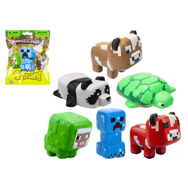 MINECRAFT SQUISHME SERIES 2 Squish Toy Blind Bag sent Random anti ...