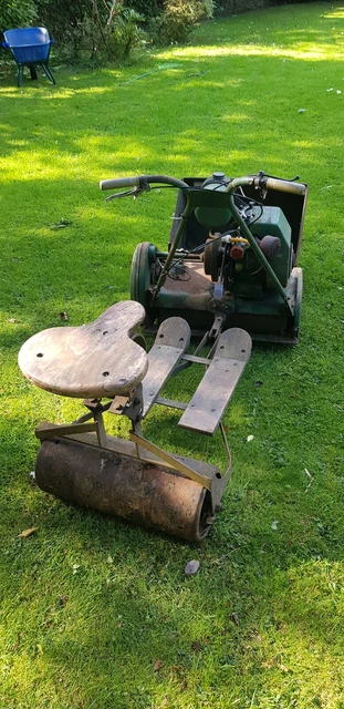 RANSOME METEOR VINTAGE 1950S CYLINDER MOWER RUNS AND RIDES VGC 24 inch ...