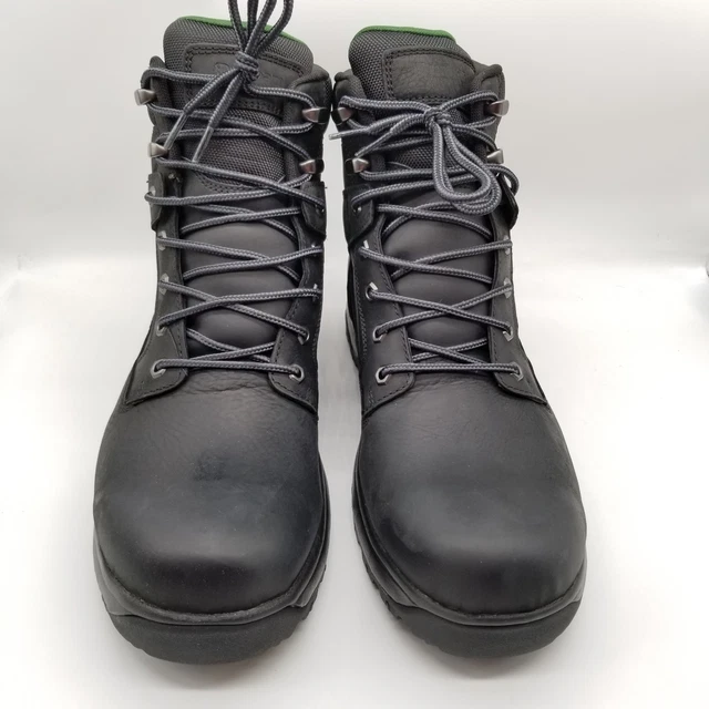 DUNHAM MEN 6” 8000 Works PT Boots Sz 15D Black Waterproof Leather Lace ...