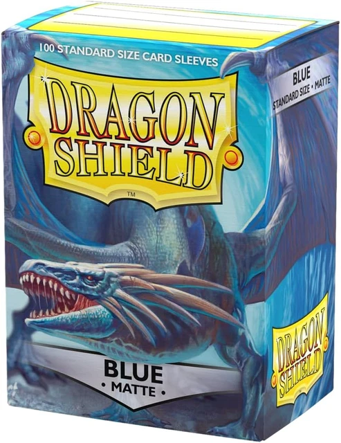 DRAGON SHIELD SLEEVES - Dragon Shield - Box 100 - Blue Matte ...