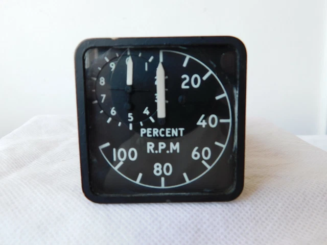 NIMROD AIRCRAFT PERCENT RPM Tachometer Gauge, Part No PW/2010KTD/BU/1 ...