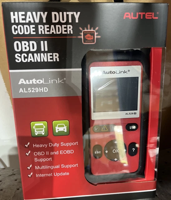AUTEL AL529HD HEAVY Duty Code Reader OBD2 Scanner Autolink $107.88 ...