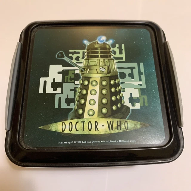 DOCTOR WHO BLACK Sistema Lunchbox Tupperware Lunch Cube Storage Box £4. ...