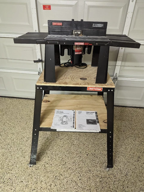 CRAFTSMAN PLUNGE ROUTER and Small Deluxe Router Table - Stand Mounted ...