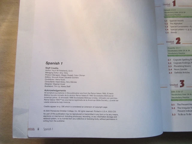 ABEKA GRADE 9TH 10th 11th 12th Spanish 1 Student Textbook # 304263 $83. ...