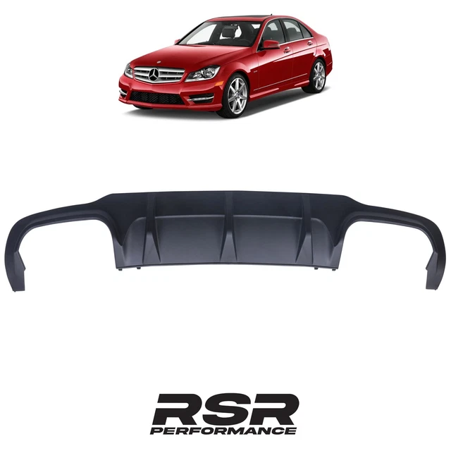 AMG STYLE REAR Diffuser Splitter Valance For Mercedes C Class W204 C63 ...