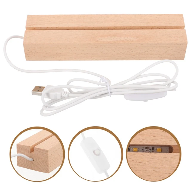 TABLE LAMP BASE Lighted Display Stand Usb-enabled Rectangle Lights ...