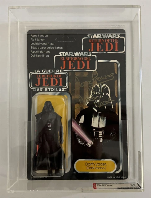 1983 PALITOY STAR Wars DARTH VADER TRI-LOGO Dave Prowse signé AFA grade ...