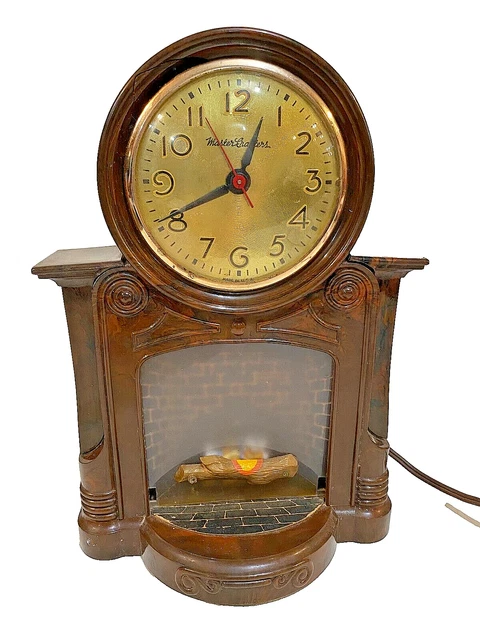 VINTAGE MASTERCRAFT MODEL 272 Lighted Motion Fireplace Electric Mantle ...