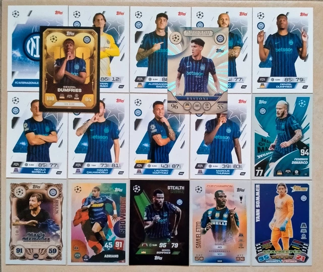 TOPPS MATCH ATTAX CL 2025/26 - 17 Cards Inter Squadra Completa Con ...