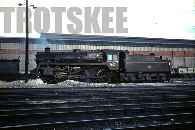 35MM SLIDE BR British Railways Steam Loco 76071 Class BR4 Motherwell ...