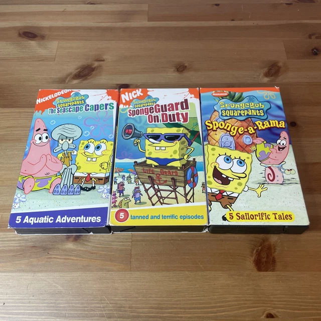 SPONGEBOB SQUAREPANTS 3 Tape VHS lot, Paramount Pictures, Nickelodeon ...