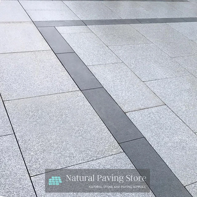 SILVER GREY GRANITE Paving Flags Slabs pavers - £21.69m2 delivered £469 ...