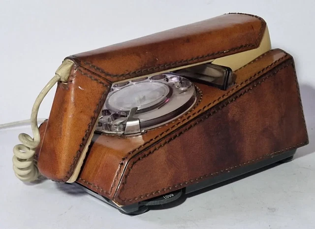 GORGEOUS RETRO LANDLINE Telephone Trim Phone Sr1016A Rare Leather Plug ...