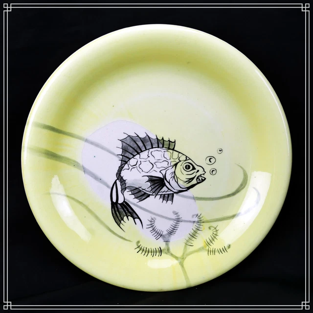 ORIGINALE ASSIETTE EN Faience Art Deco De Tours Gustave Asch Sainte ...