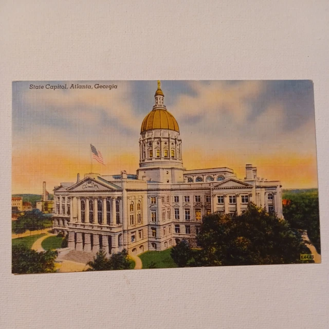 VINTAGE ATLANTA GA Georgia State Capitol 1900's Linen View Postcard $5. ...