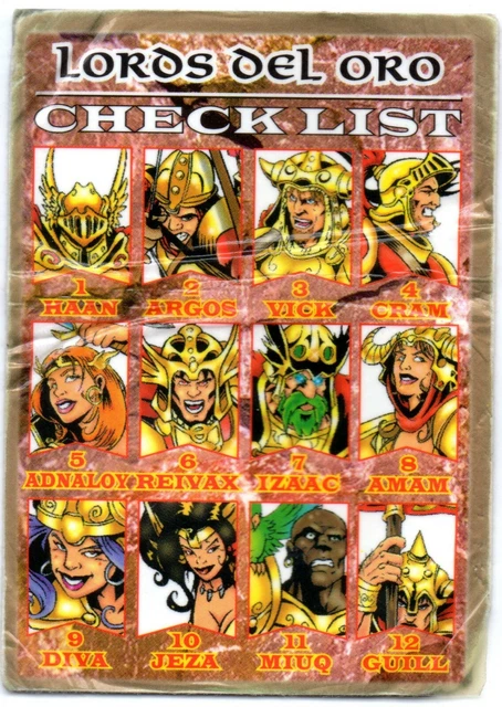 CHECK LIST LORDS Del Oro Cromo Kaos The Legend 1996 Bollycao Dañado £1. ...