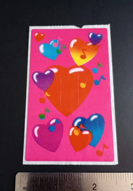 VINTAGE STICKERS 80’S LISA FRANK Switchplate Sticker Rainbow Hearts ...