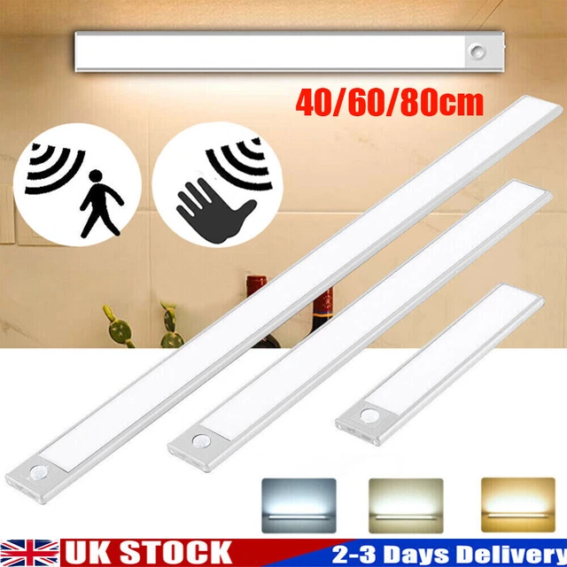 WIRELESS PIR MOTION Sensor LED Strip Light Cabinet Closet Lamp USB ...