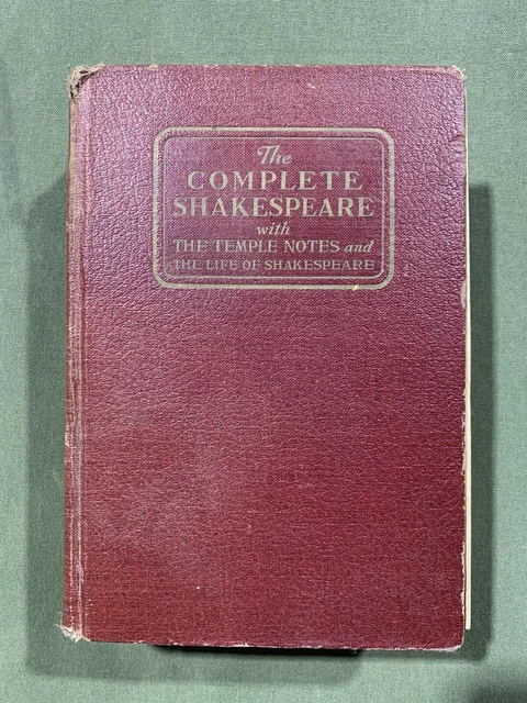 THE COMPLETE SHAKESPEARE with Temple notes and the life of Shakespeare ...
