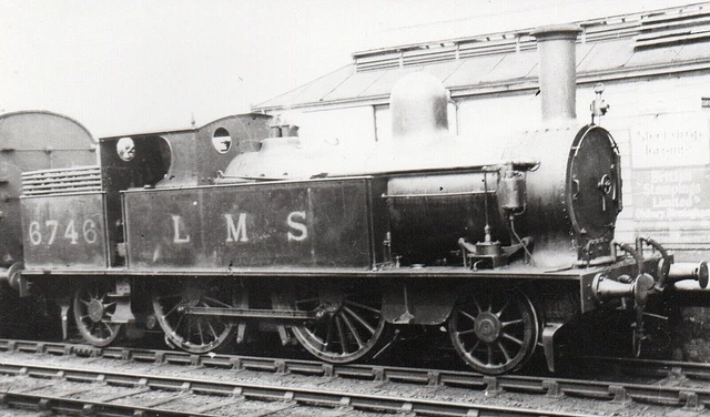EX LNWR/LMS CLASS 1P 2-4-2T No 6746 @ NORTHAMPTON 9/6/34 R/PHOTO £1.30 ...