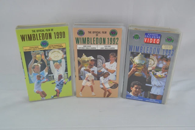 THE OFFICIAL FILM of Wimbledon VHS Bundle - 1990, 1992 & 1993 - VHS ...
