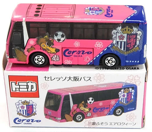 1/156 MITSUBISHI FUSO Aero Queen Cerezo Osaka Bus (Pink x Blue) TOMICA ...