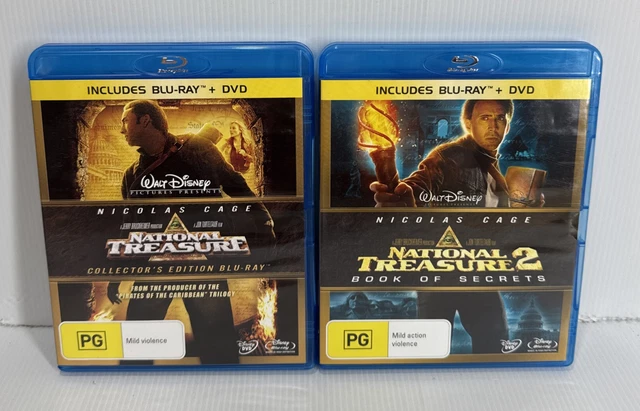NATIONAL TREASURE & National Treasure 2 Blu-ray +DVD Bundle Good ...