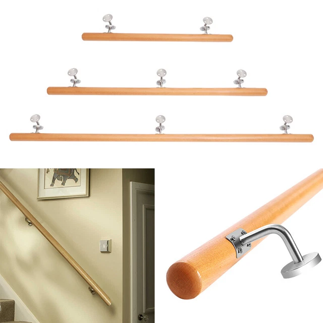 BEECH WOOD HANDRAIL Grab Rail Balustrade Stair Staircase Rails Wall ...