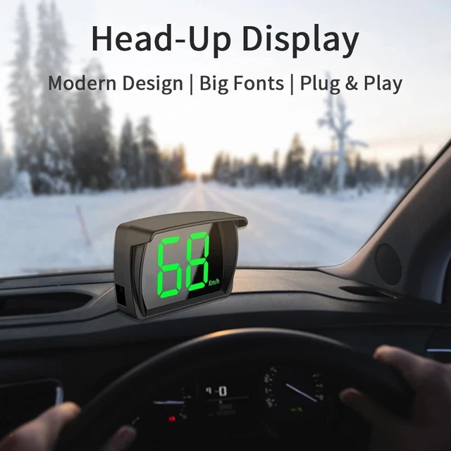 CAR ACCESSORIES LED Digital Speedometer Large Font Head-Up Display Car ...