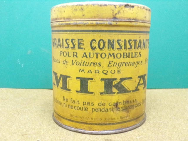 POT GRAISSE ANCIEN Bompay-Viallis vintage MIKA garage 1900 french ...