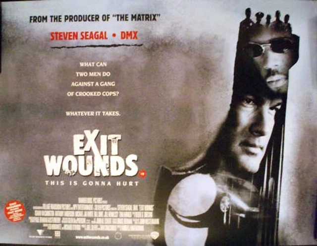 EXIT WOUNDS ORIGINAL Cinema Quad Poster Steven Seagal Dmx Lawman 2001 £ ...