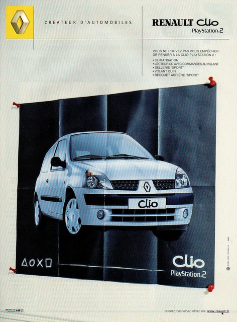PUBLICITÉ ADVERTISING 2002 RENAULT CLIO Playstation 2 EUR 3,00 ...