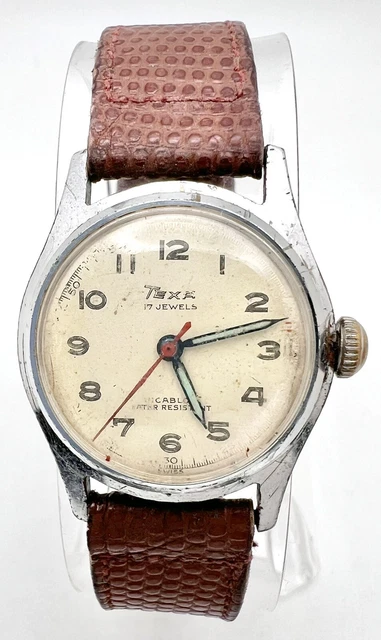 ANTIQUE 1940S WW2 Era Radium Dial Military Texa Watch $24.99 - PicClick