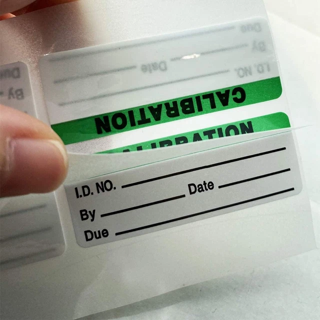 CALIBRATION STICKERS,GREEN BLACK Word Calibration Labels, Self ...