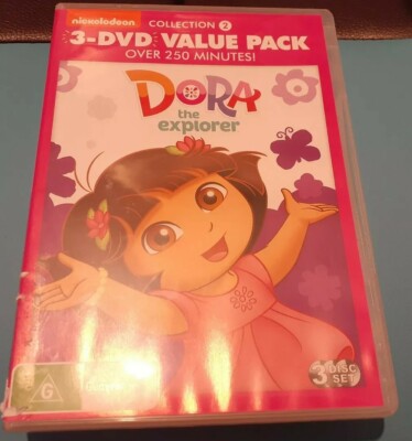 3 X DORA the Explorer DVD collection vol 1, 6, 12, very good condition ...